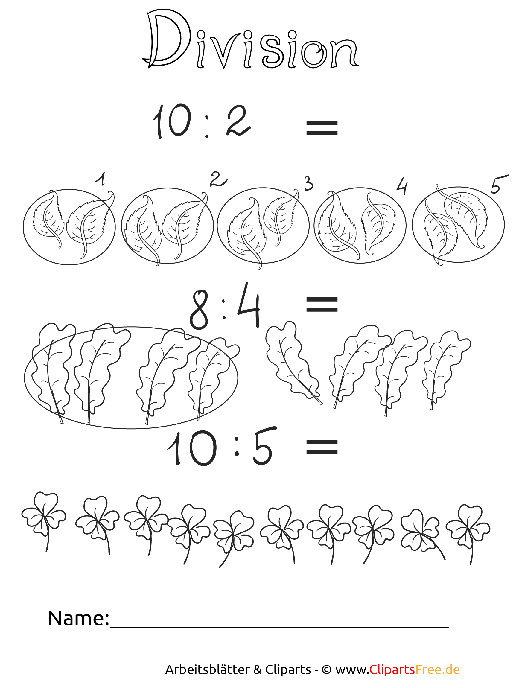 Schriftlich Dividieren - Arbeitsblätter für die Grundschule
