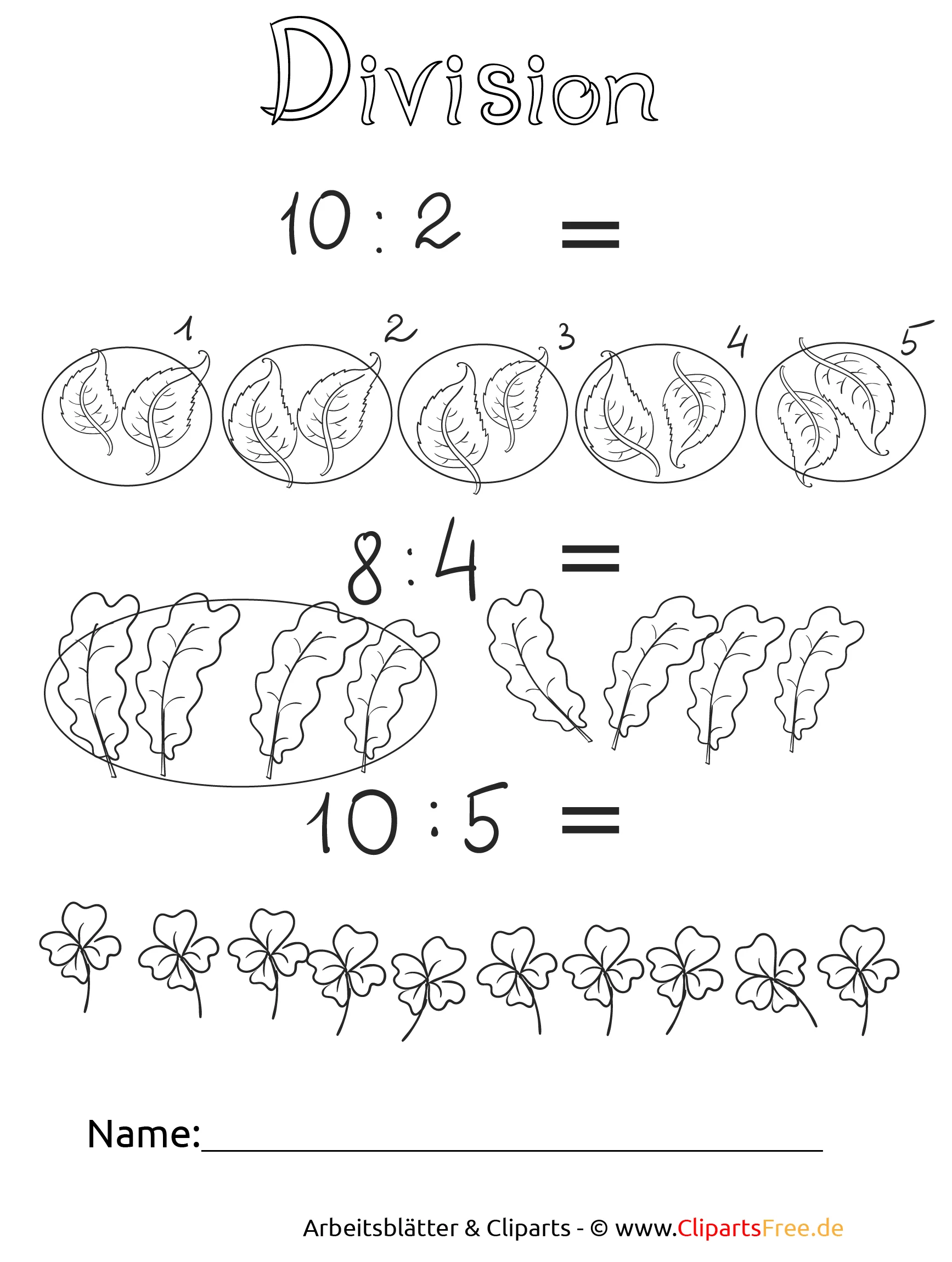 Schriftlich Dividieren - Arbeitsblätter für die Grundschule
