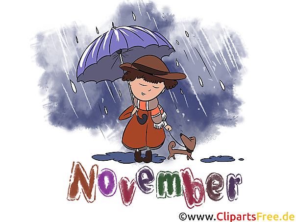November Illustration - Month Clip Art free