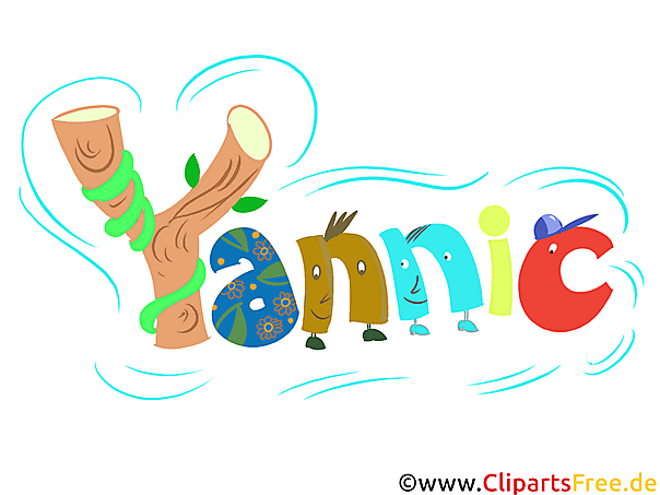 Yannic Name Illustration, Bild, Clipart