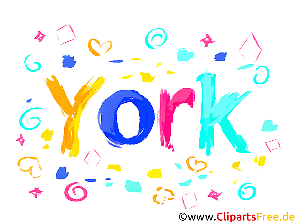 York Name Illustration, Bild, Clipart