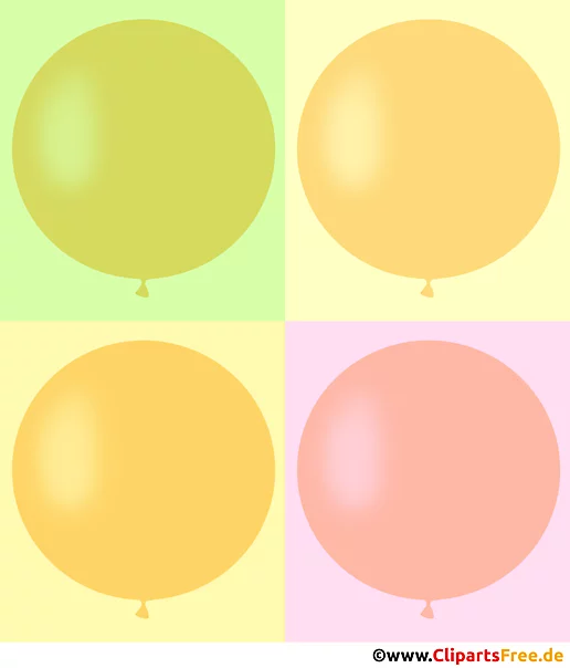 Vier runde Luftballons in Vintagefarben kostenlose Illustration