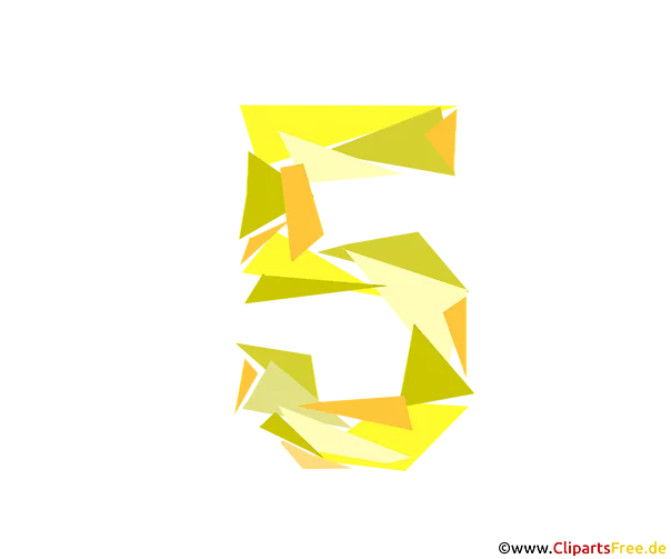 Arte do modelo número 5 (cinco)