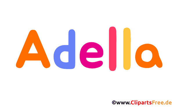 Nome de menina Adella para bebê como ilustração