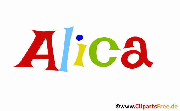 Alicea Name für Mädchen als Animationsbild
