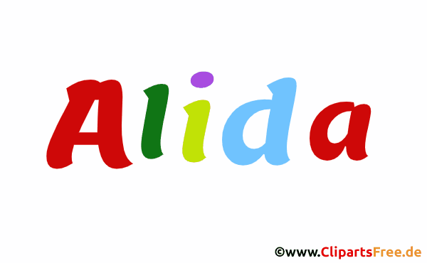 Alida Name Vorname für Baby Gif-Animation