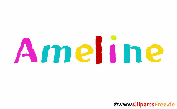 Ameline Mädchenvorname Illustration animiert