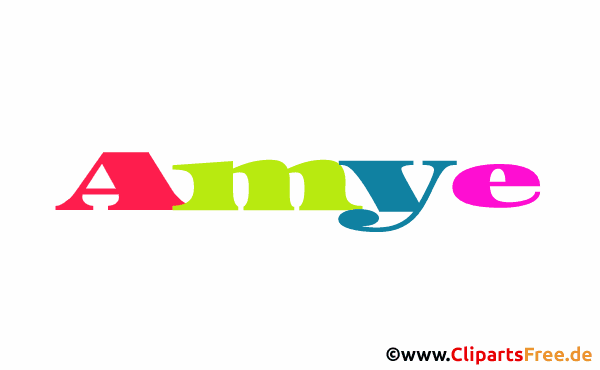 Amye Mädchenvorname Illustration animiert