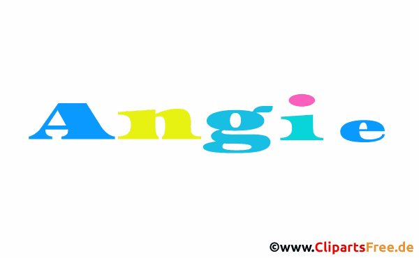 Angie, lindo primeiro nome para meninas - ilustrações com nomes feitos ...