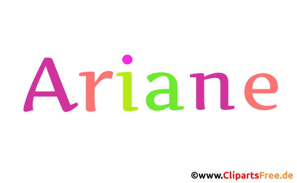 Animação GIF do primeiro nome de Ariane Girls