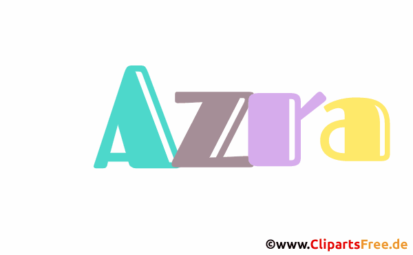 Azra primeiro nome para meninas como um arquivo GIF animado