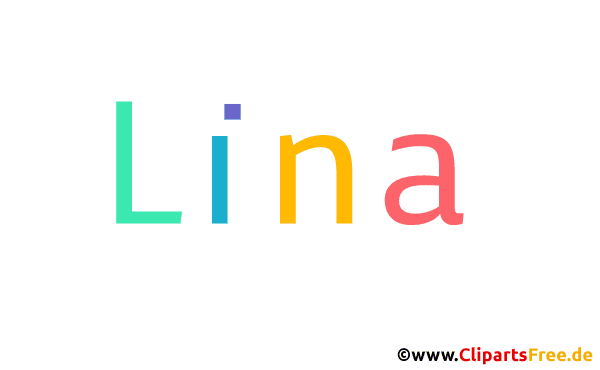 Lina girl name animado - gif cliparts