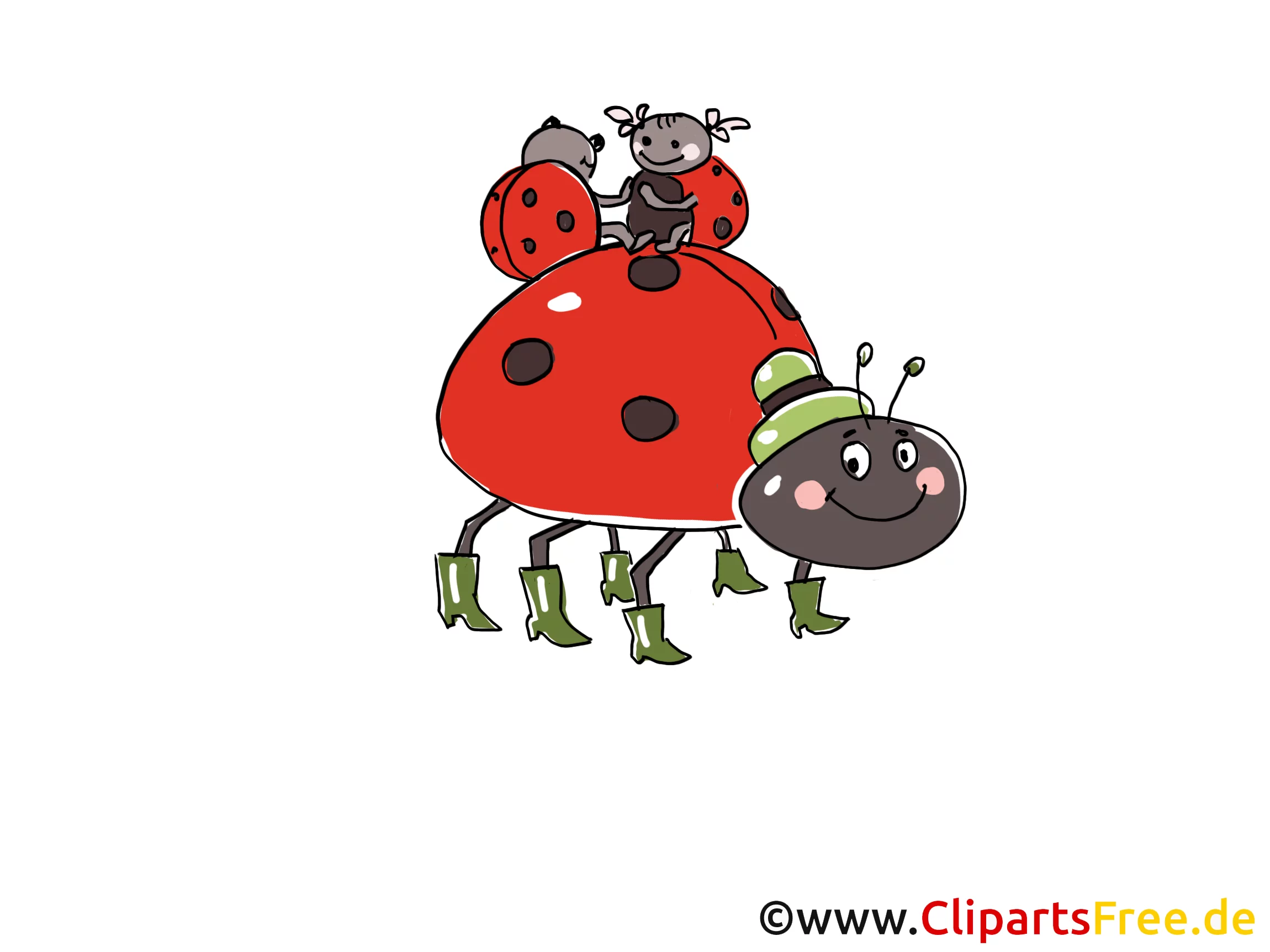 Käfer Comic, Cartoon, Clipart, Bild, Zeichnung, Illustration gratis