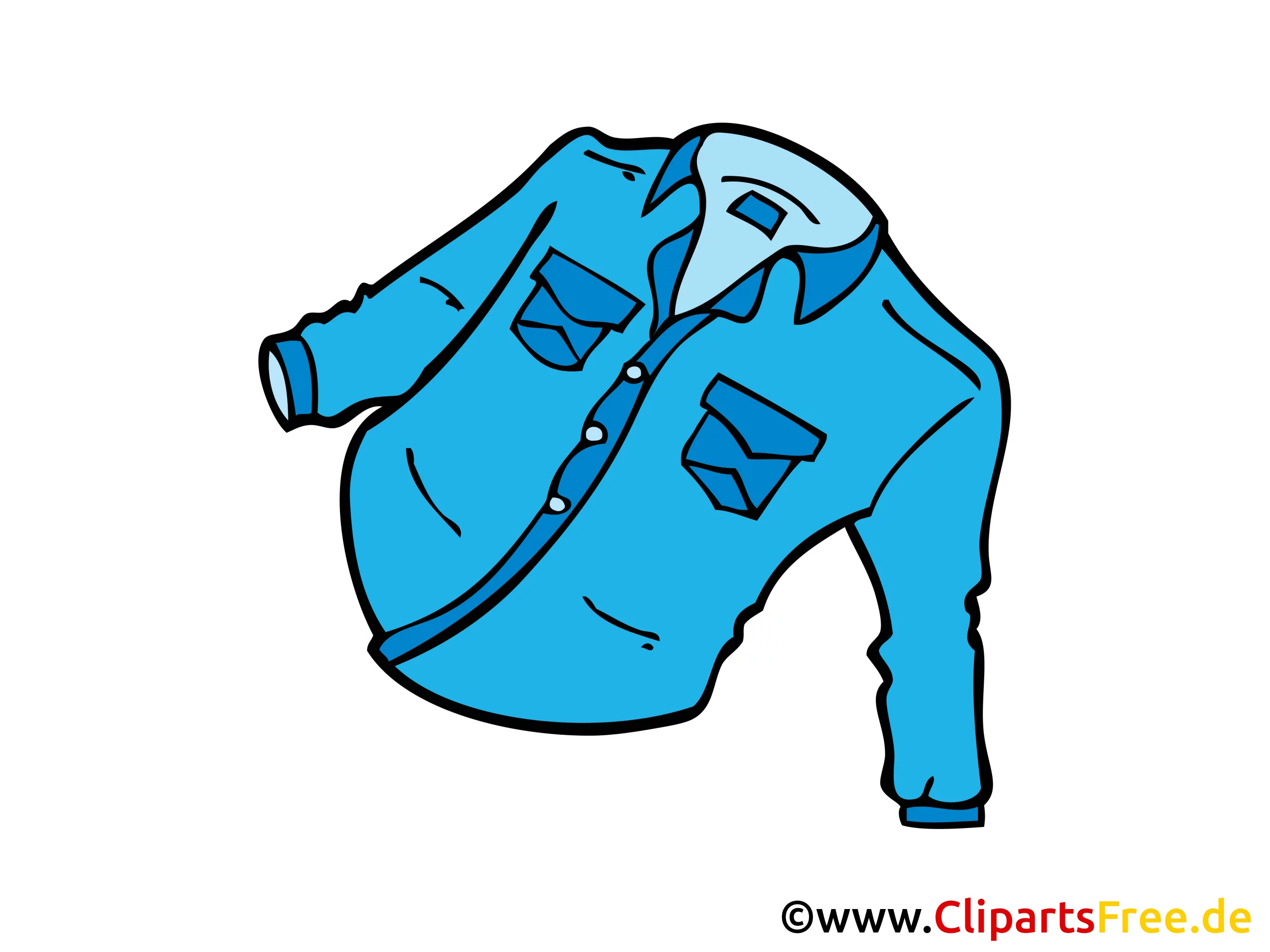 Jeans Hemd Bild, Clipart, Zeichnung, Illustration, Comic gratis