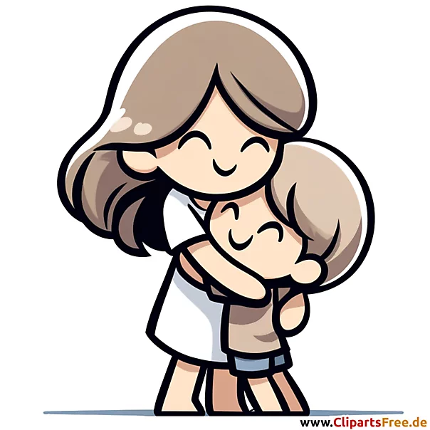 Ina na may anak na clipart para sa Araw ng mga Ina