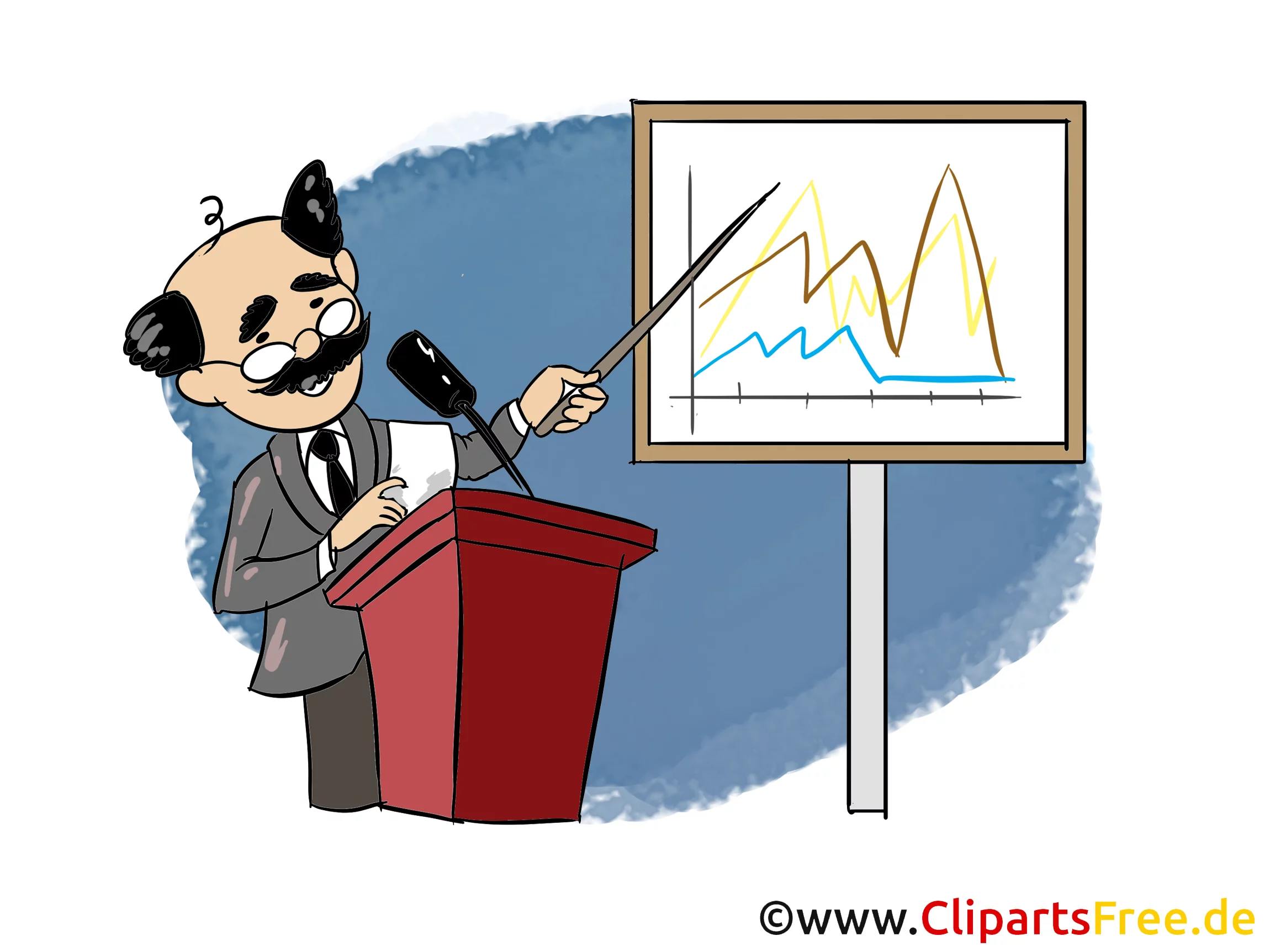 Vortrag Bild, Clipart, Grafik, Cartoon, Illustration
