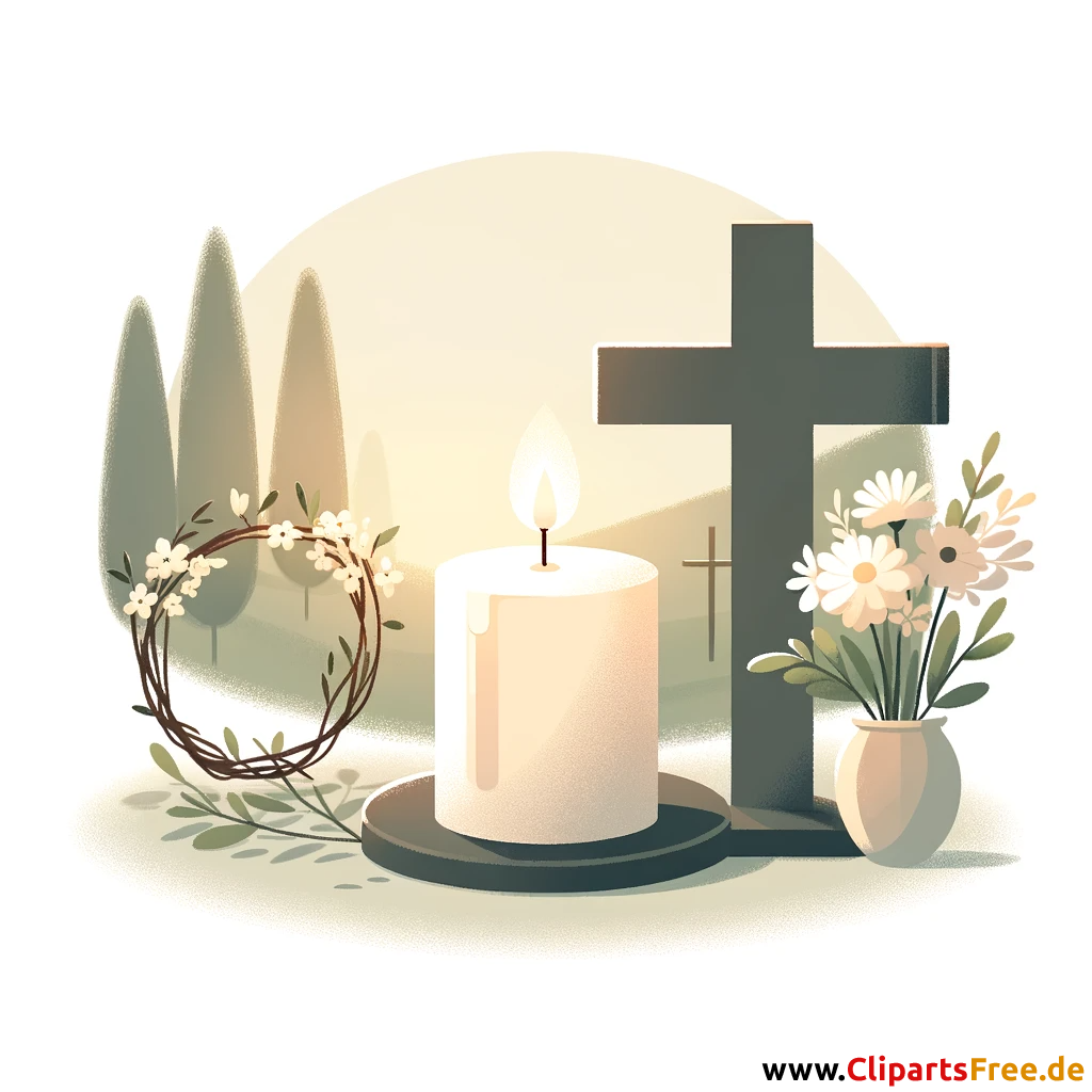 Clipart Illustration zum Totensonntag Clipart Illustration zum Totensonntag