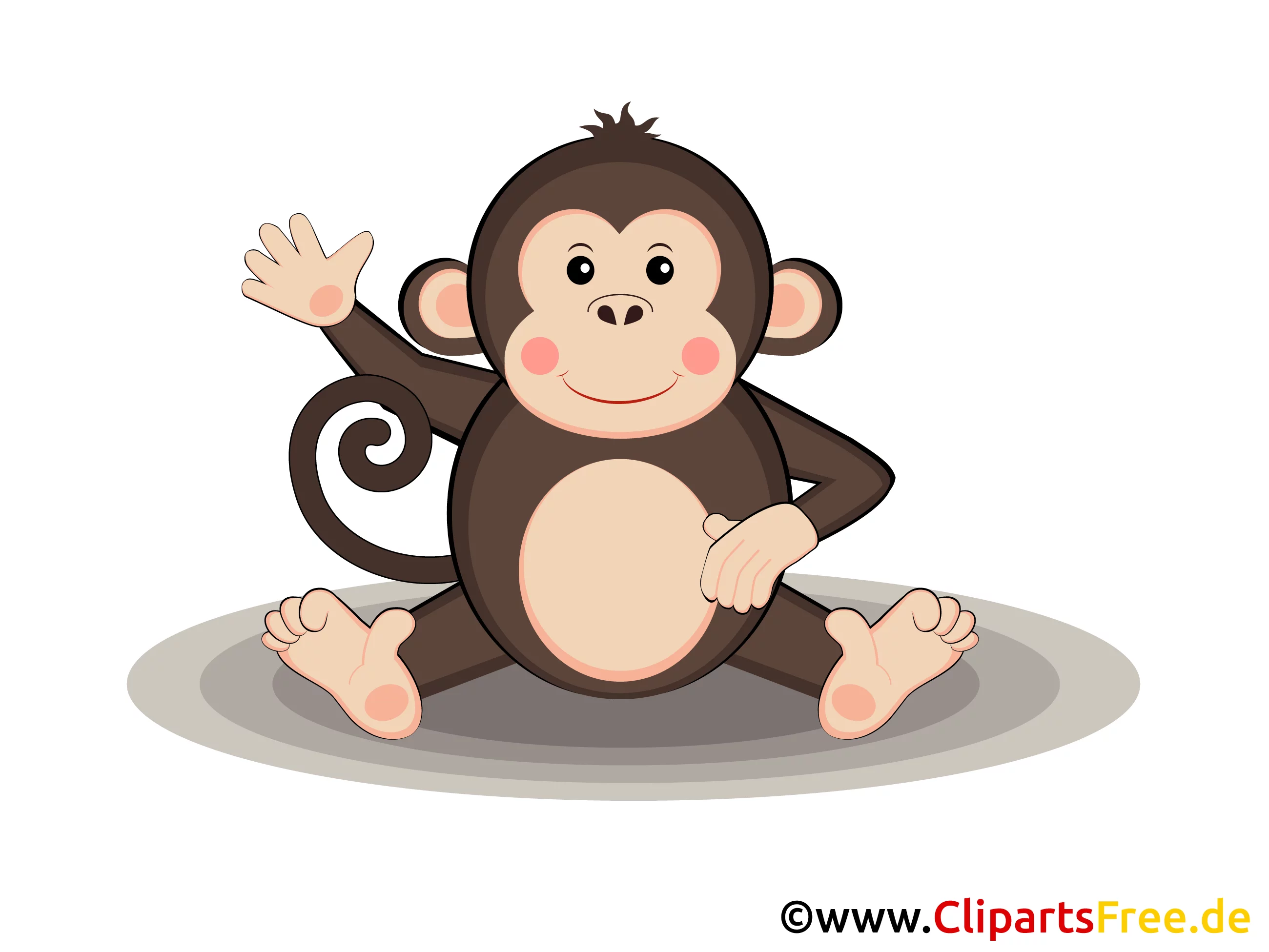 Affe im Zoo Clipart, Grafik, Illustration, Bild gratis