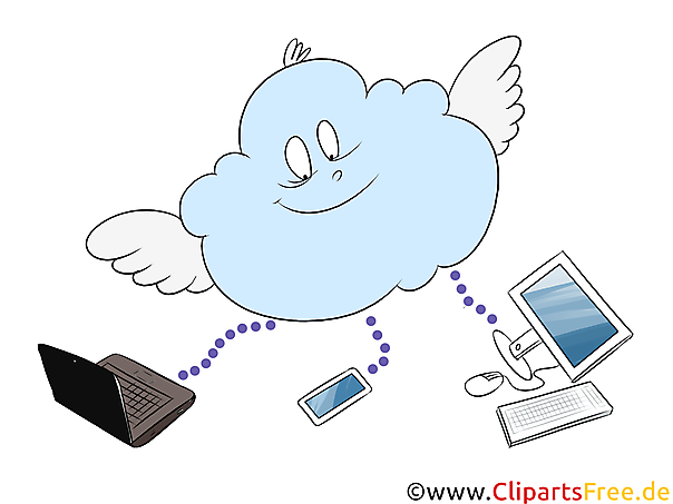 Cloud-Computing Comic, Clip Art, Illustration