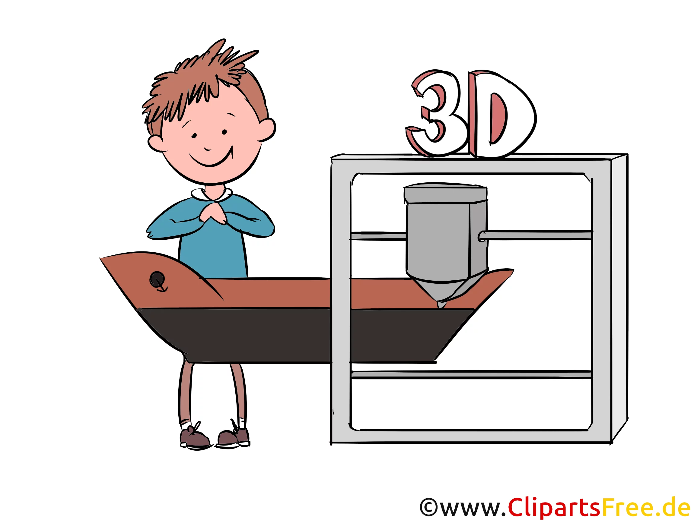 3D Printer Clipart, Illustration, Pic