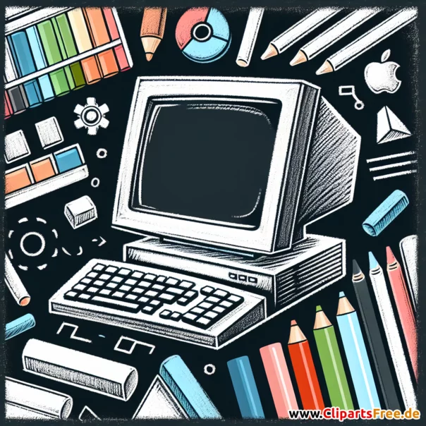 Gamle computer clipart gratis