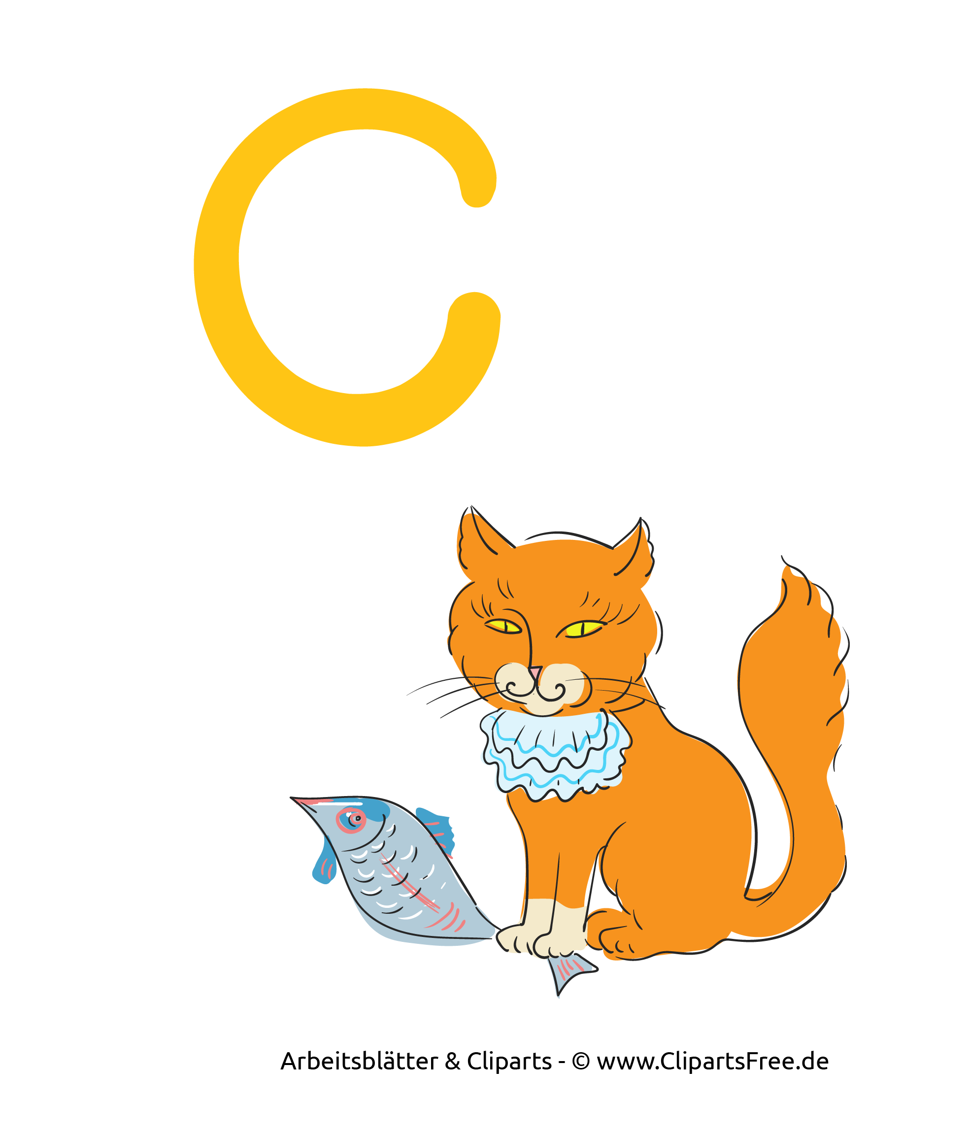 C - Alphabet lernen Buchstaben-Lernvorlagen