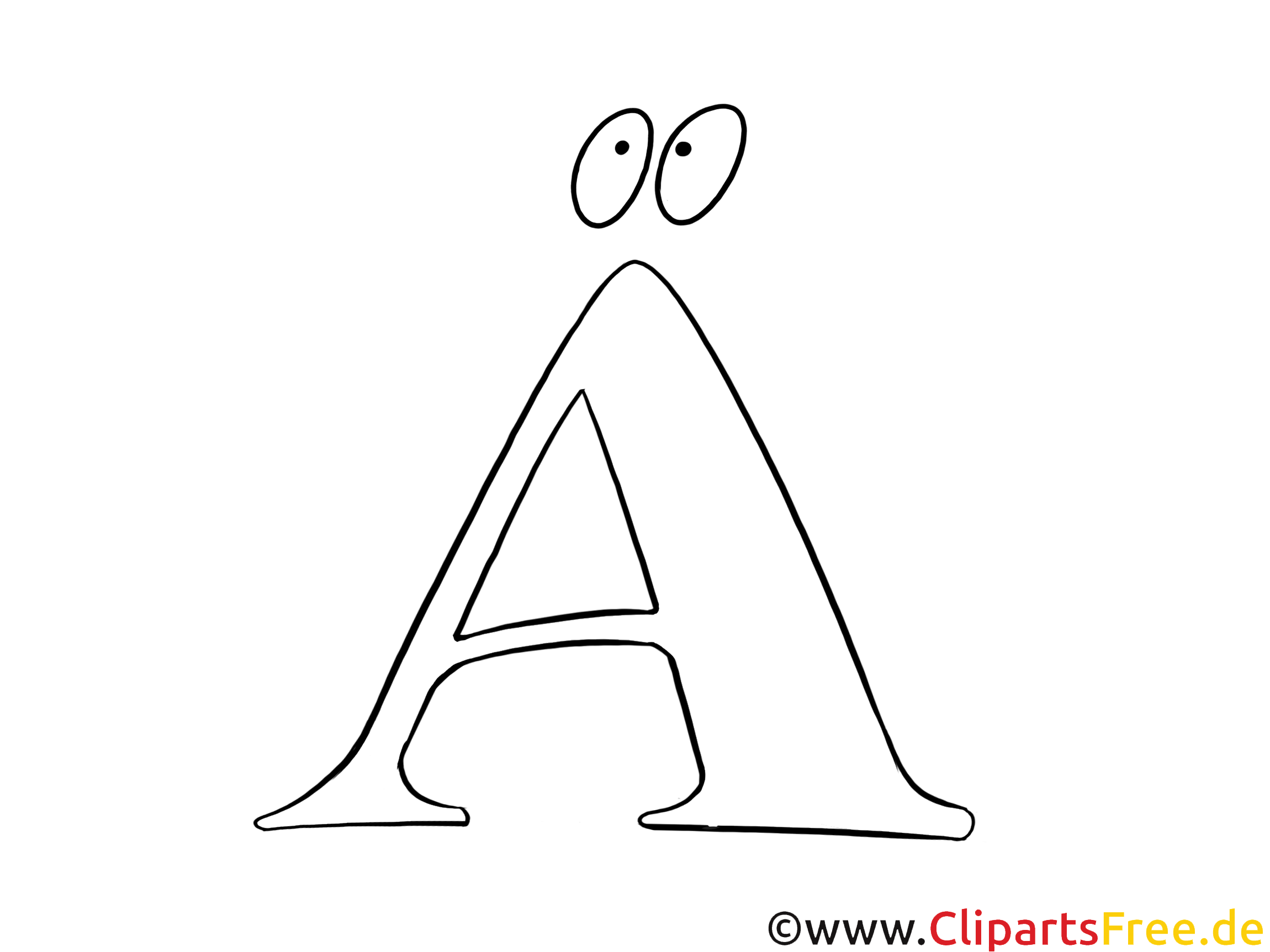 Ä Buchstabenvorlage zum Ausmalen