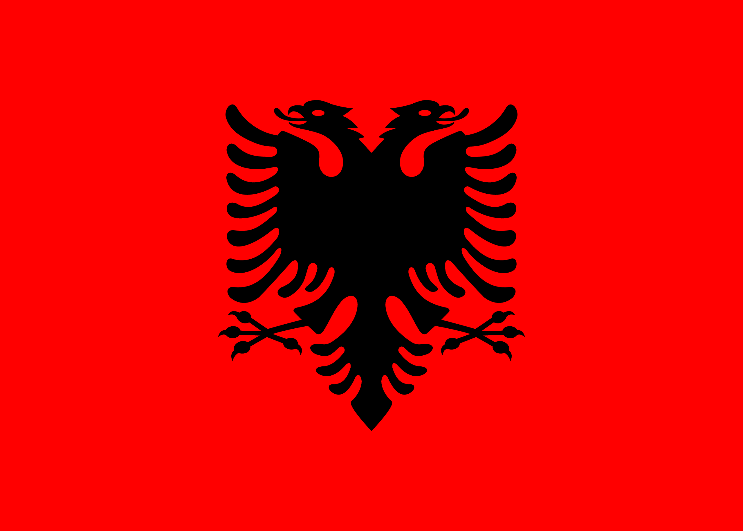 Albanien Flagge Illustration zum Drucken