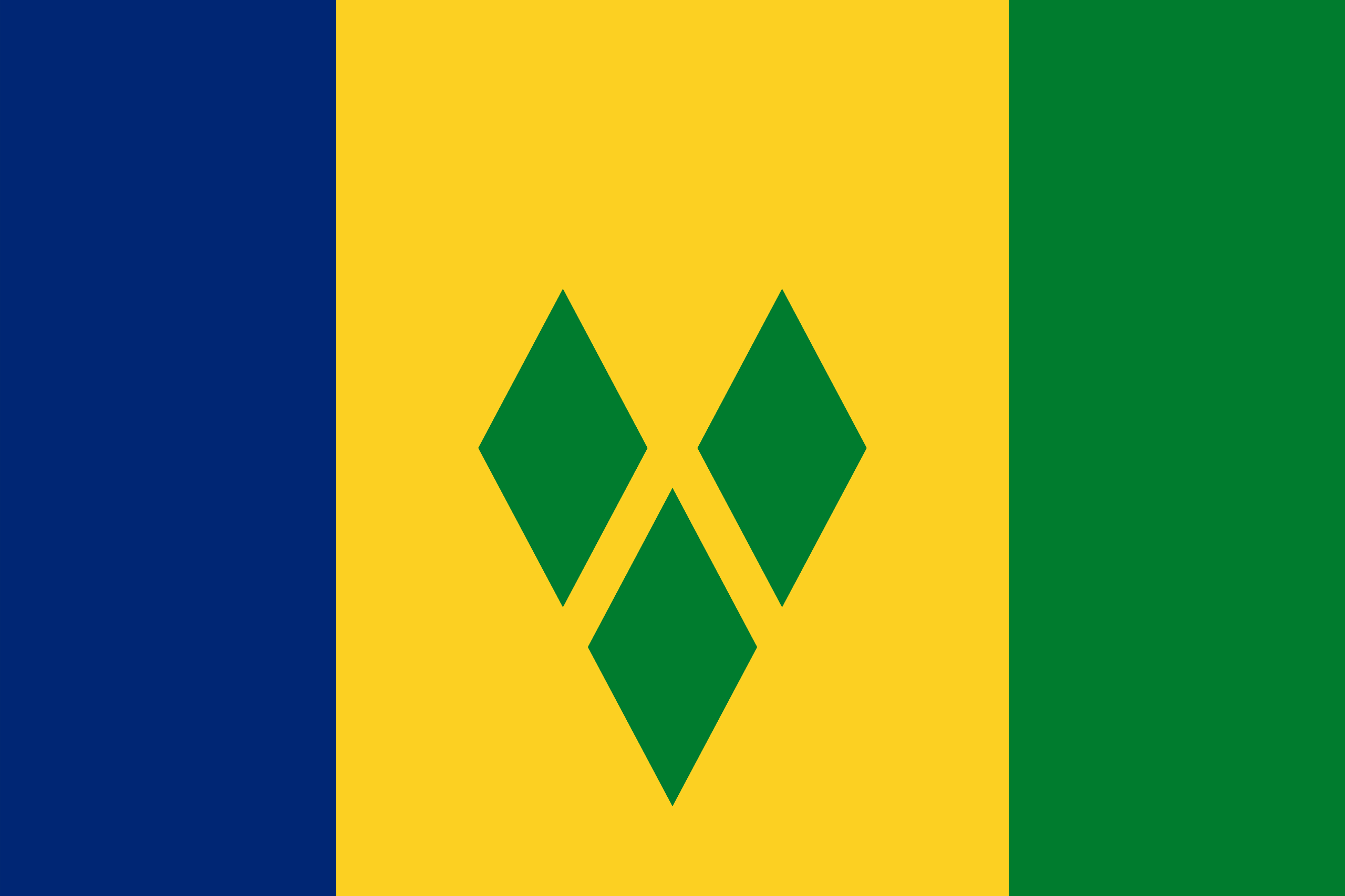 St. Vincent und die Grenadinen Flagge - Fahnen Cliparts
