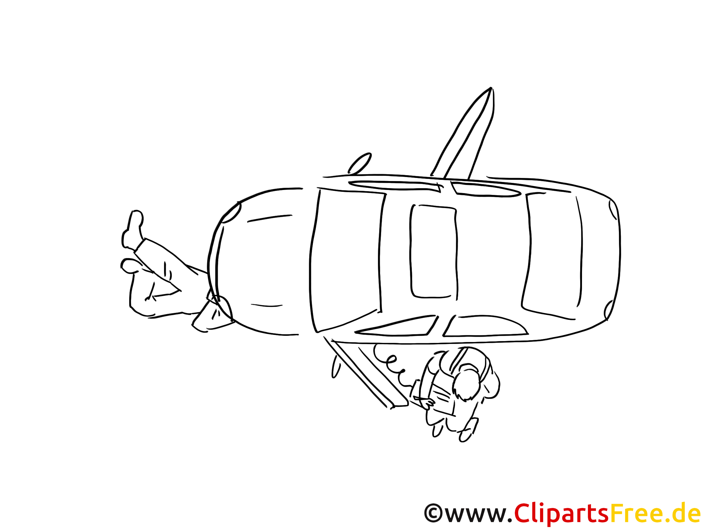 Breakdown vehicle clip art black and white, graphic, cartoon, comic free