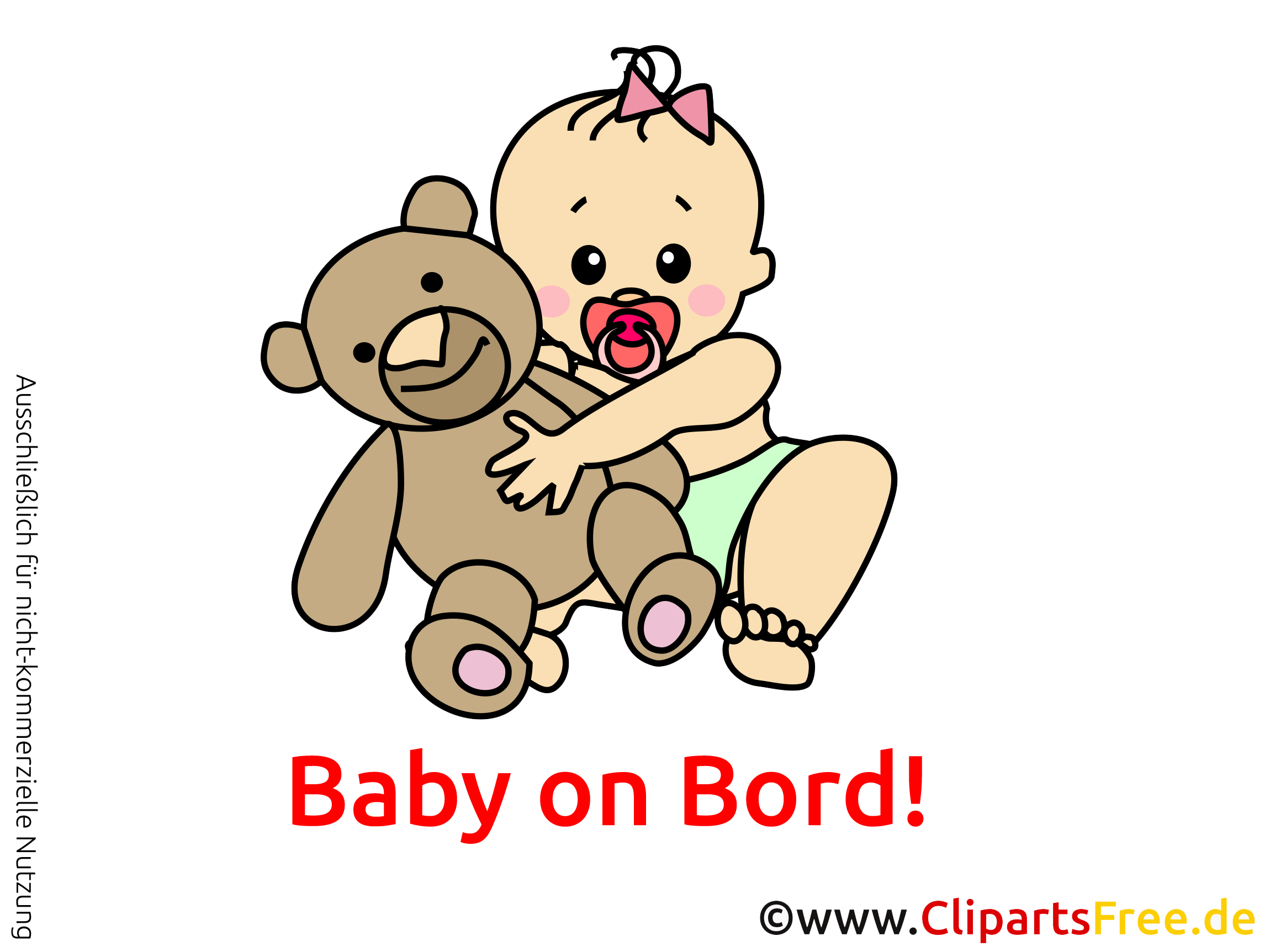 Baby on Board Clipart, Cartoon, Image