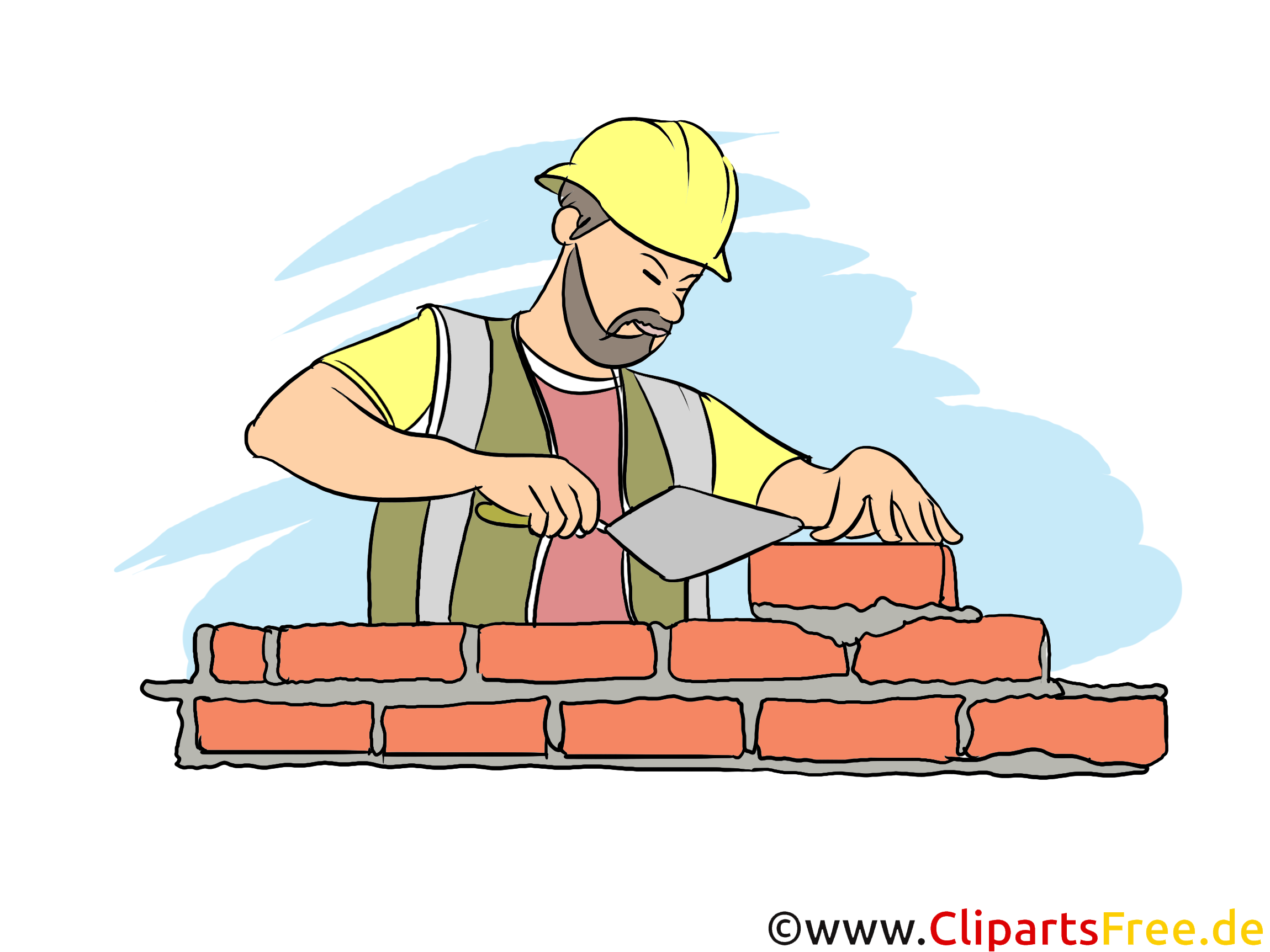 Maurer Clipart, Bild, Grafik zum Thema Ausbildungsberufe