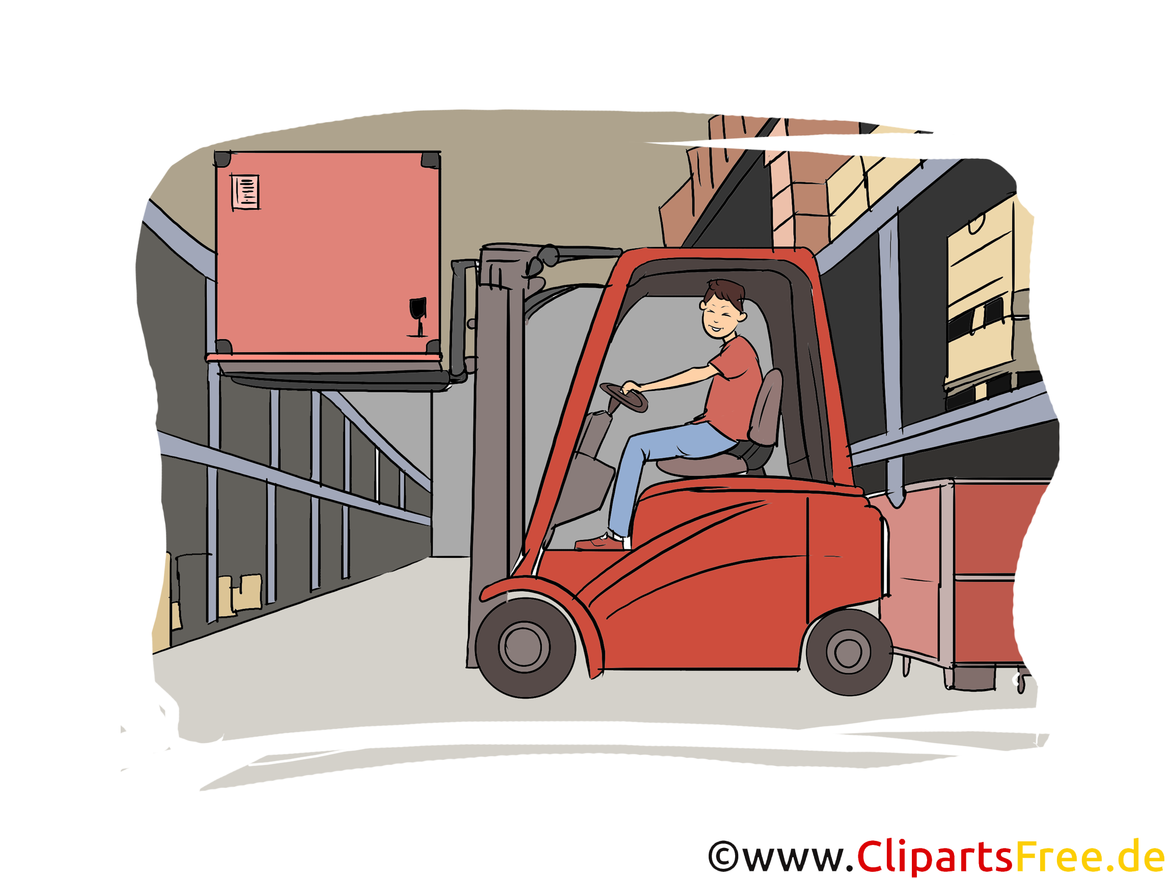 Staplerfahrer, Ameisenfahrer Clipart, Bild, Grafik zum Thema ...