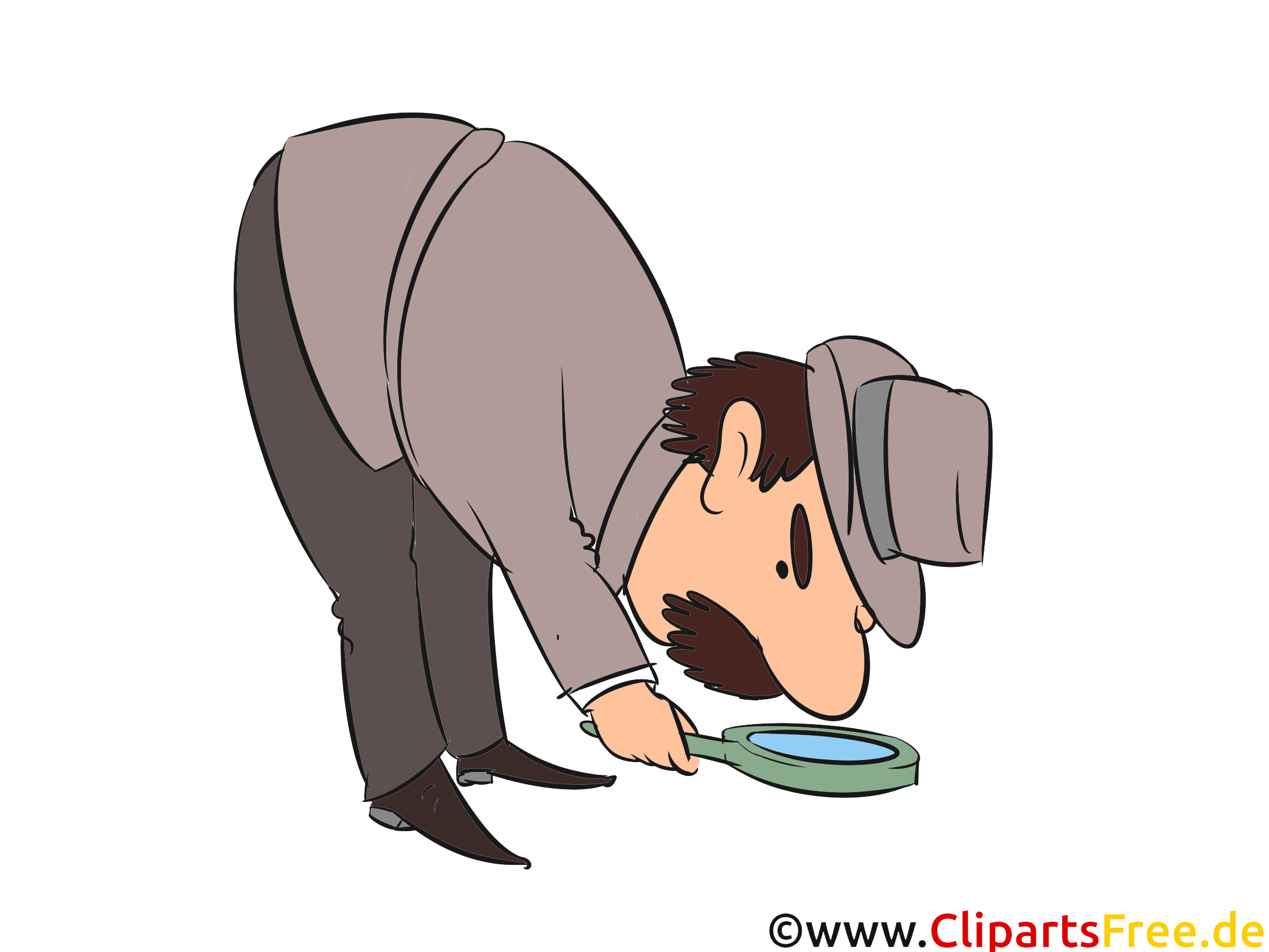 Bild Detektiv mit Lupe sucht Spuren