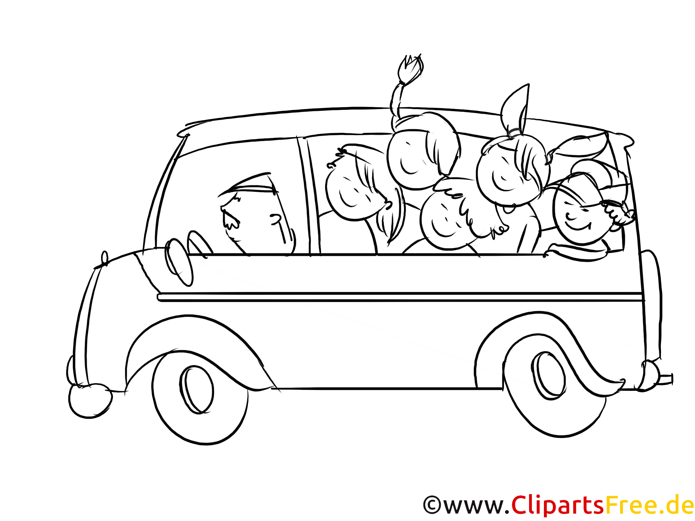 Ausflug in der Schule Malvorlage