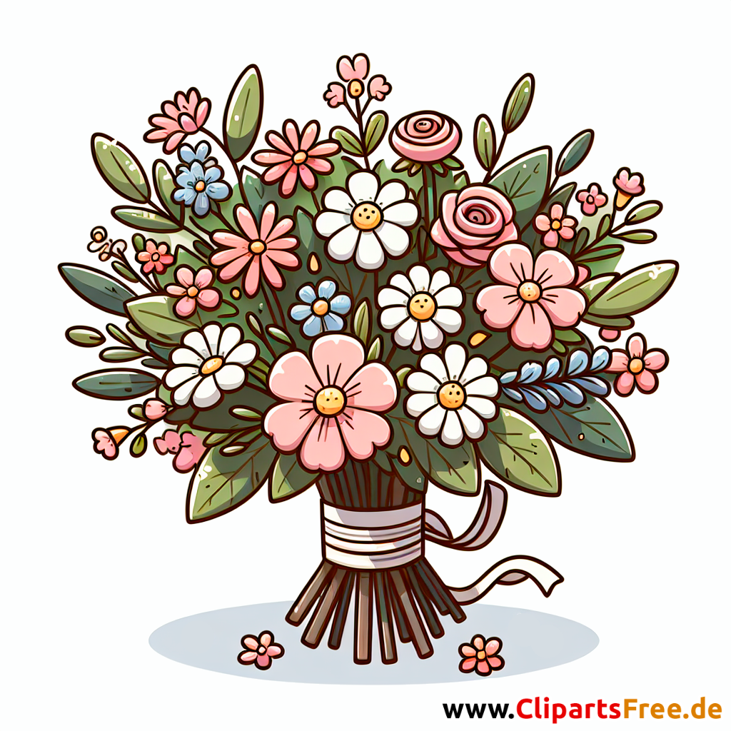 Blumenstrauß Clip Art - Bilder gratis herunterladen