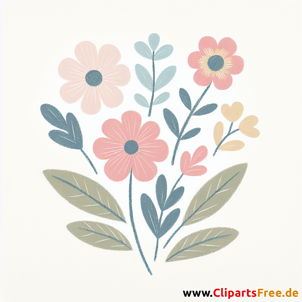 Stilvolle Clip Art Blumen Bilder
