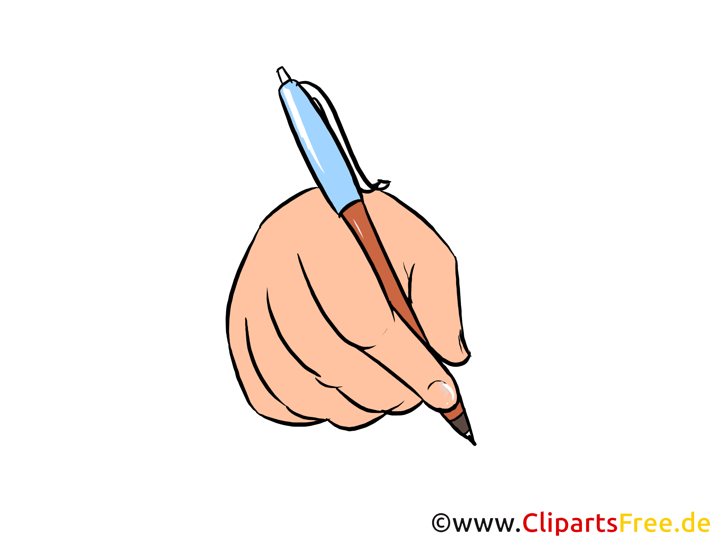 Ilustrasyon ng kamay na may ballpen, larawan, clip art nang libre