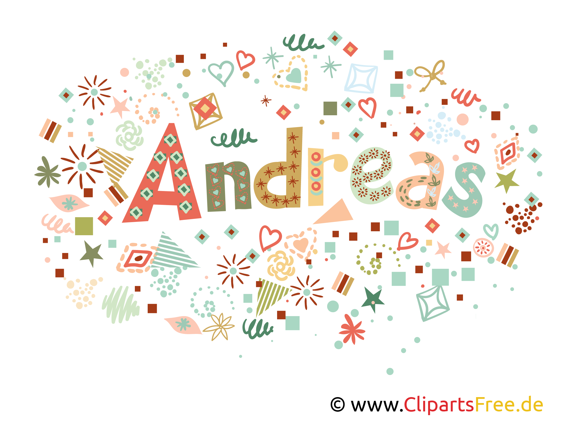 Andreas nombres masculinos de escritura decorativa