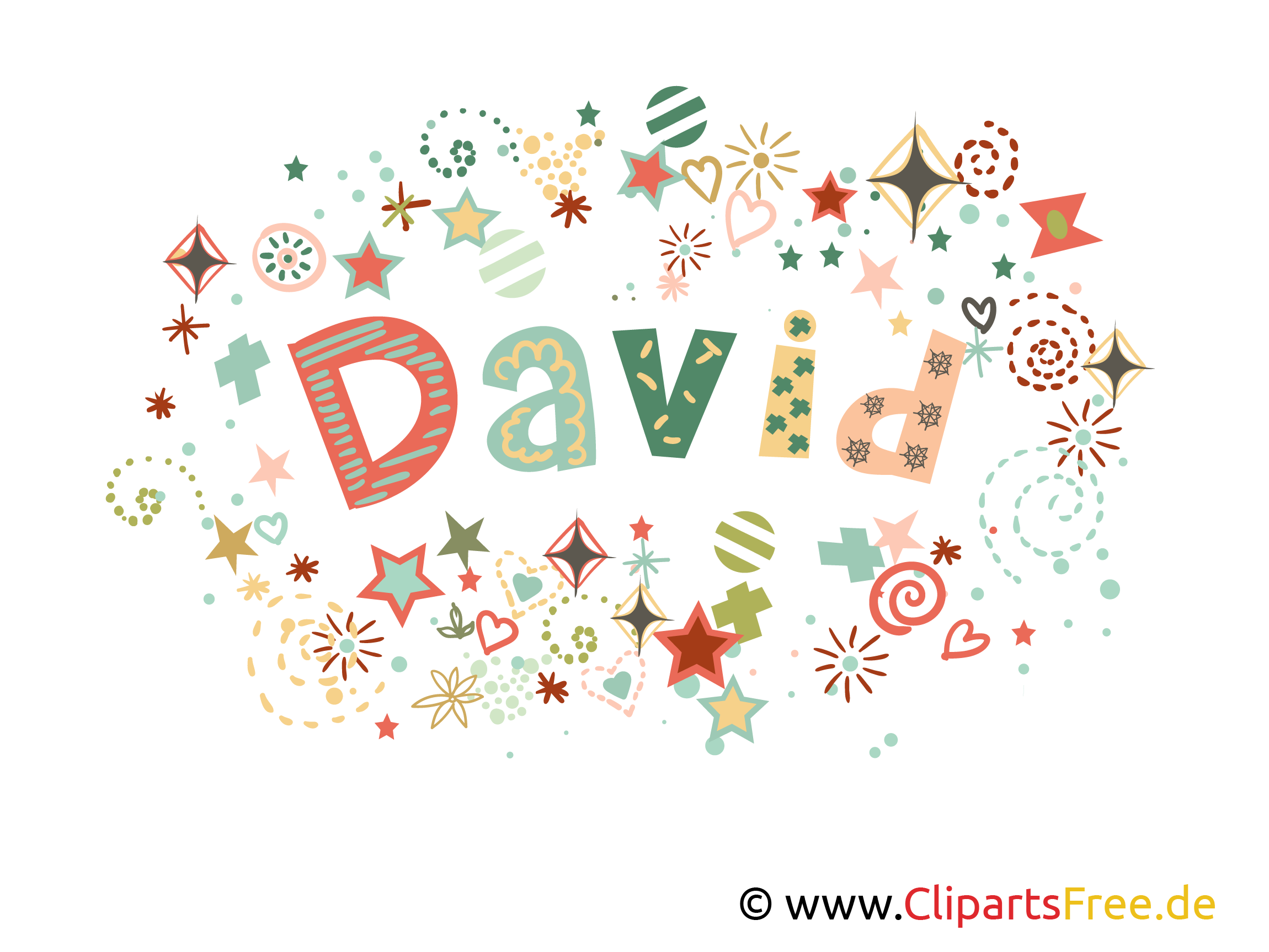 David Name Illustration, Bild, Clipart