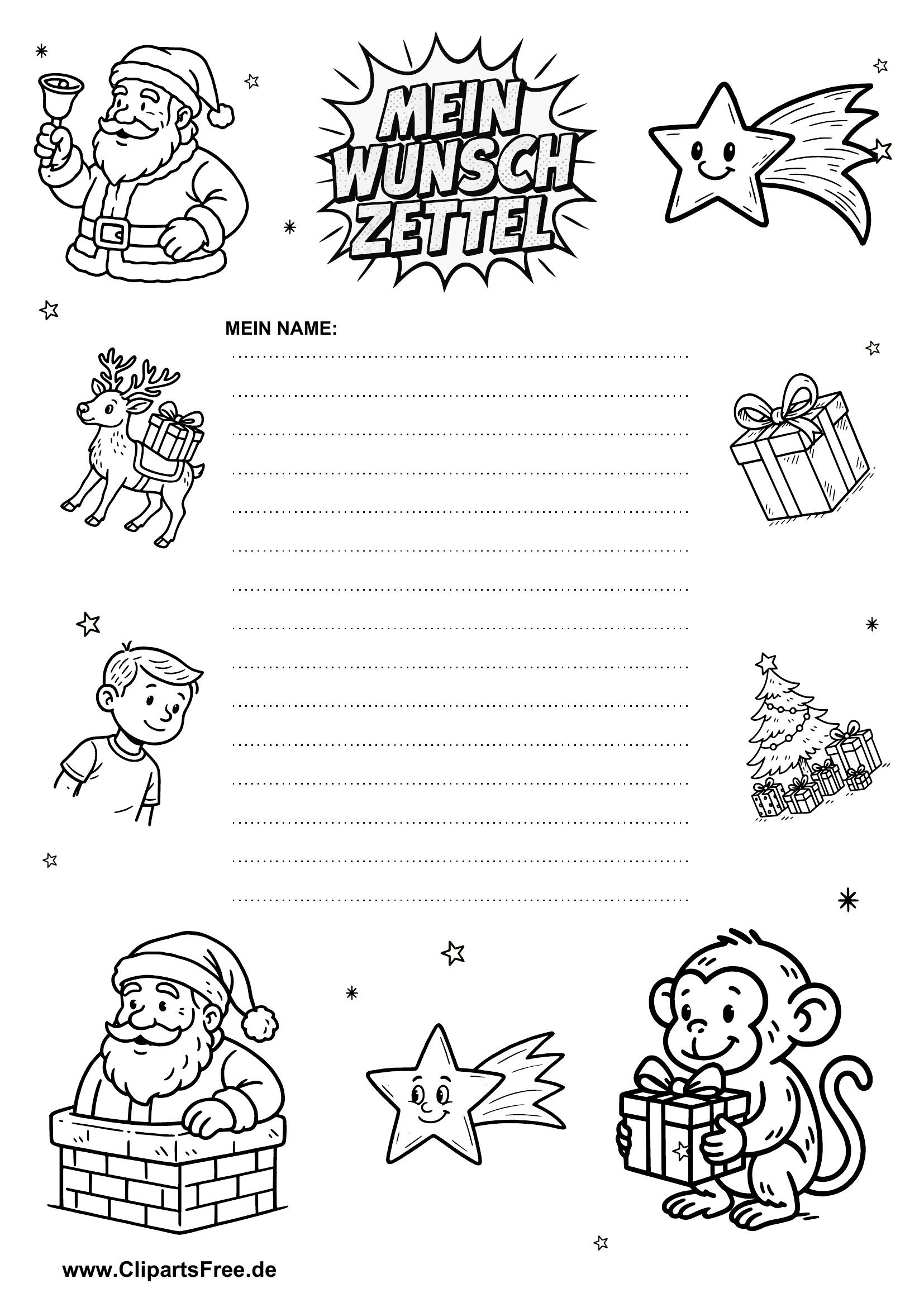 Weihnachtsbrief an den Weihnachtsmann PDF