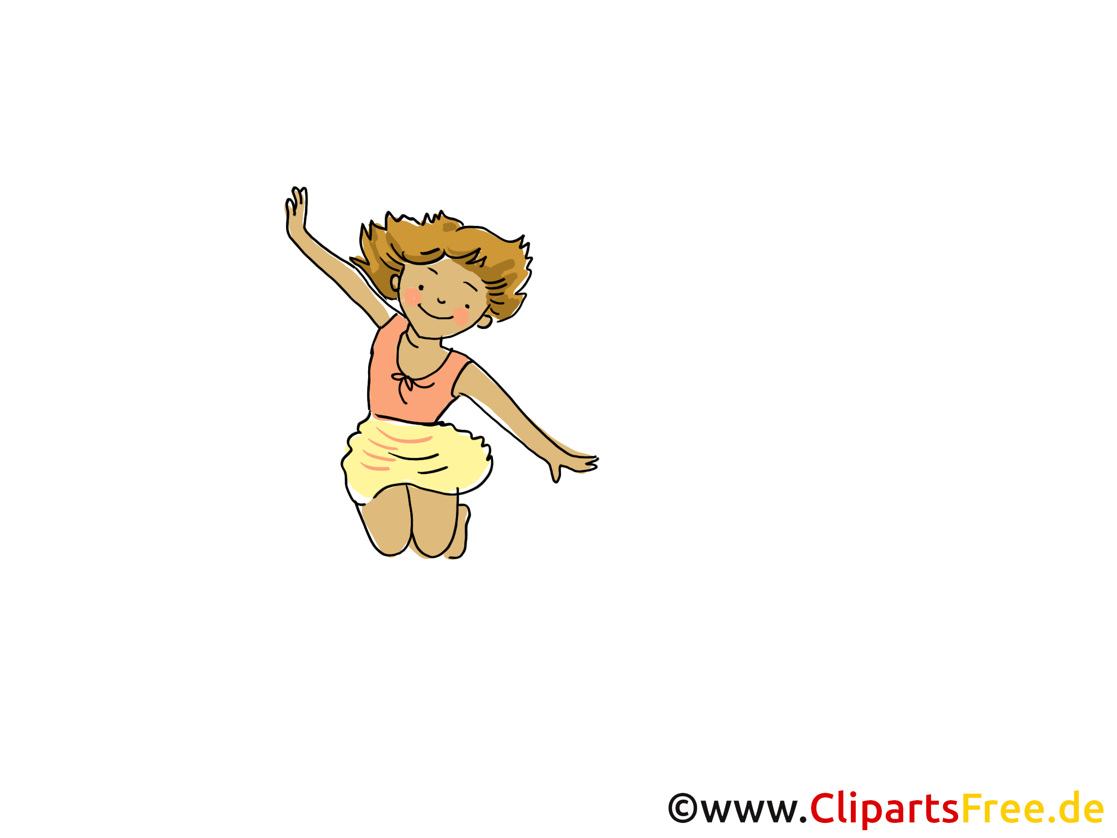 Springen, fliegen Clipart, Bild, Cartoon, Comic, Grafik