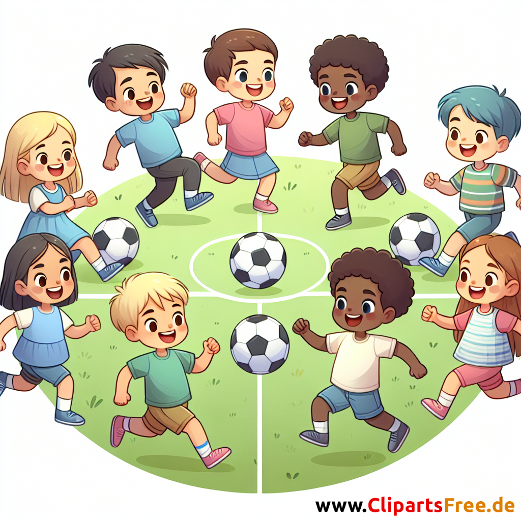 Fodboldsjov for børn clipart - billeder med temaet fodbold