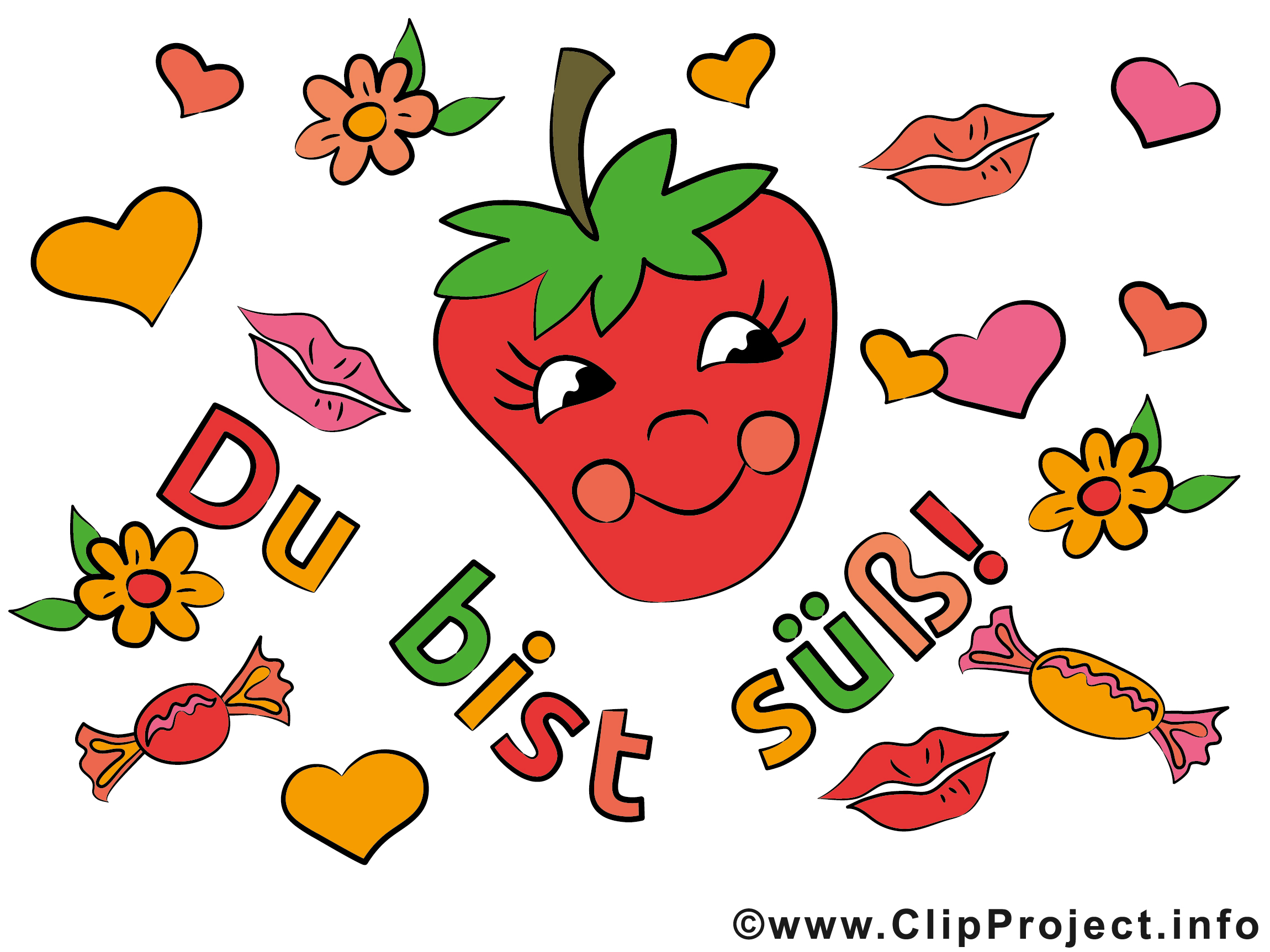 Suesse Erbeere Bild - Bilder für Schule