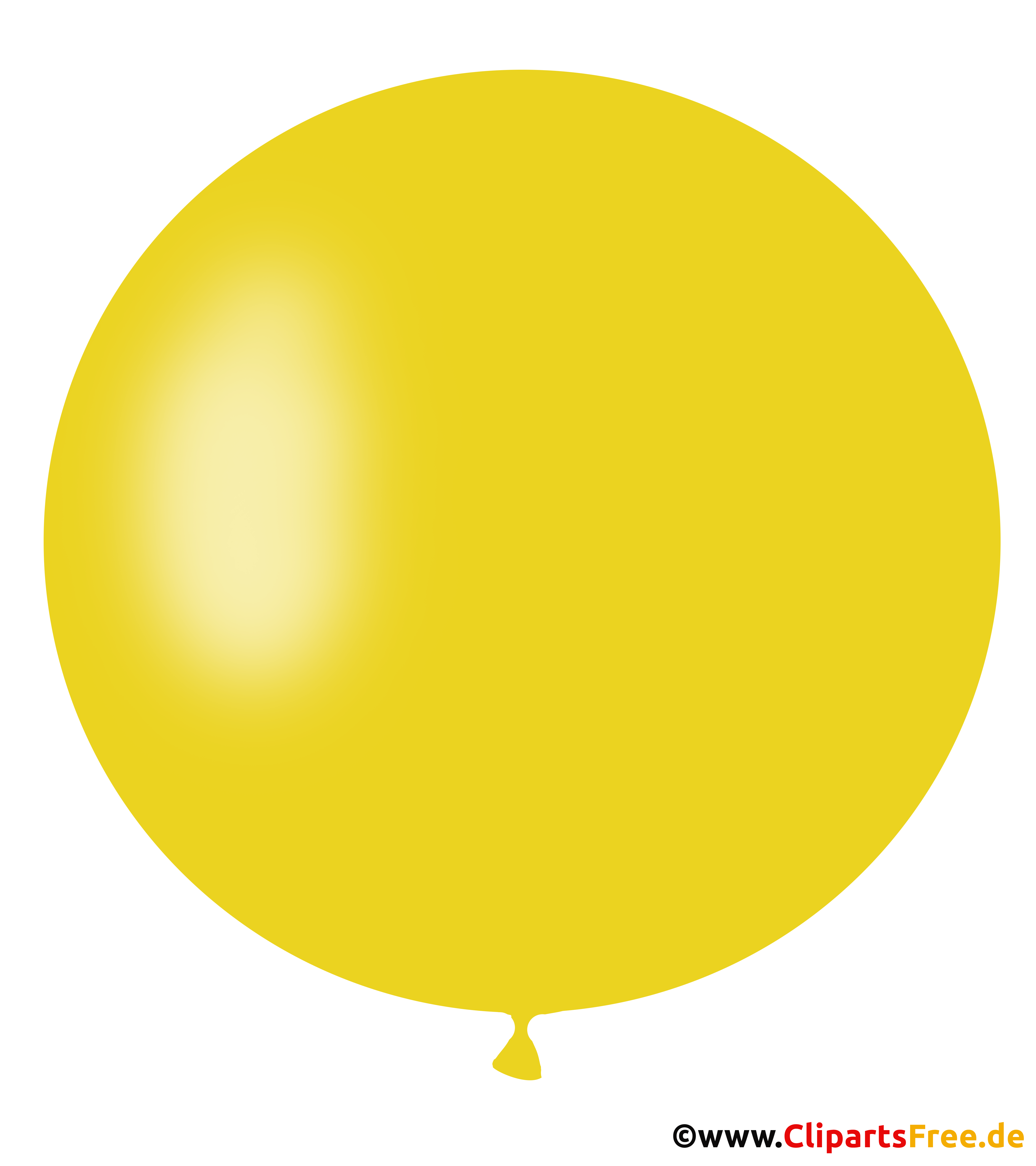 Rund gul ballong utklipp, illustrasjon, bilde