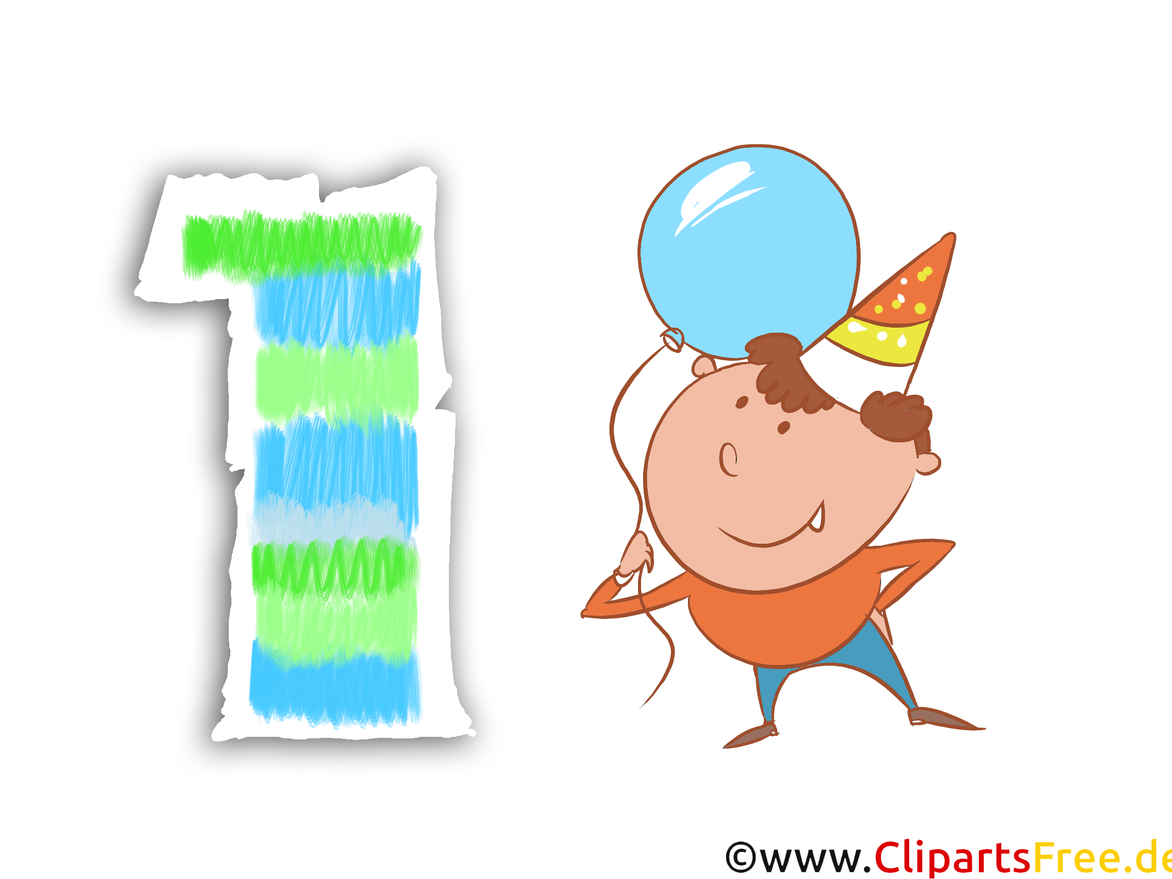 Clipart 1 - Zahlen als Bilder zum Herunterladen in Hochauflösung