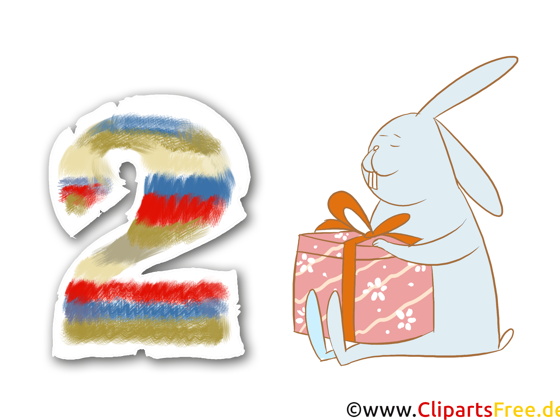 Clipart 2 - Zahlen als Bilder zum Herunterladen in Hochauflösung