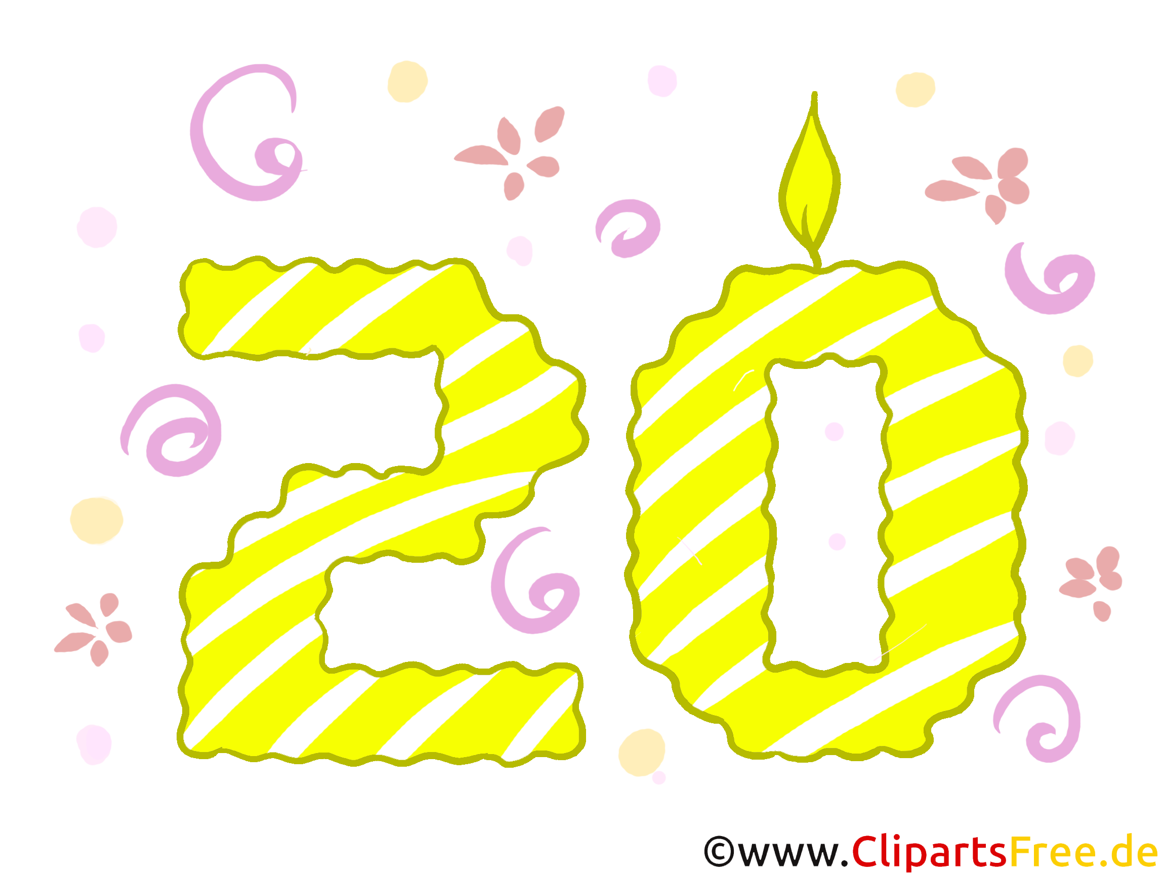 Clipart número 20 para impressão