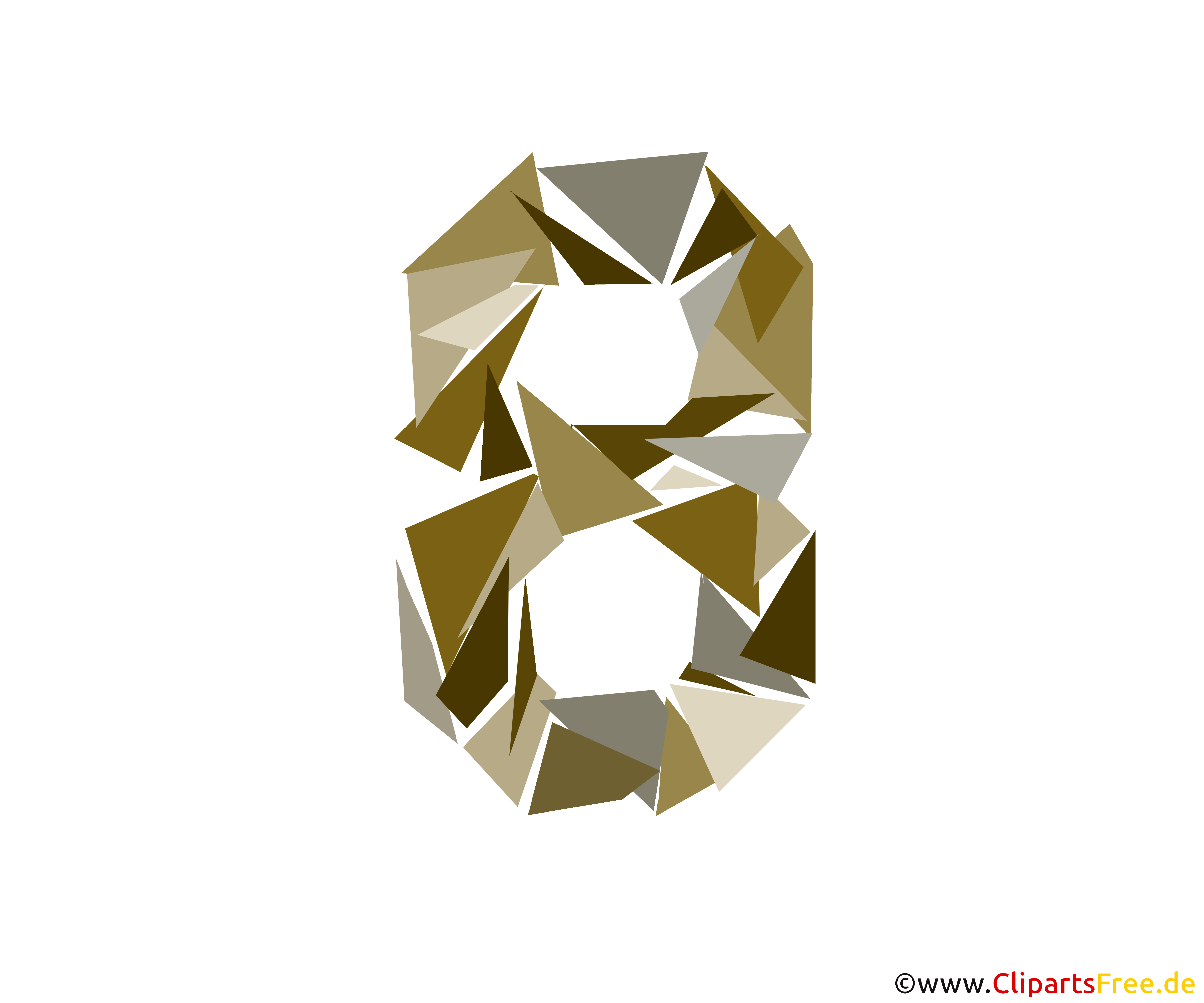 Vorlage Zahl 8 (Acht) - Druckvorlagen für Schule