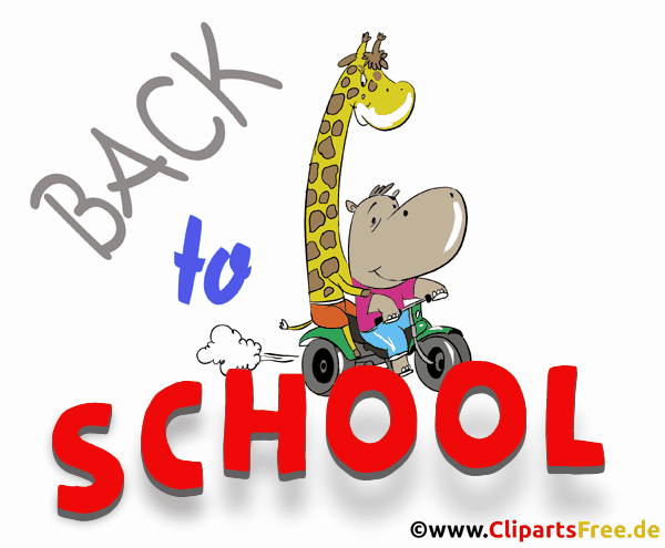 Back to School lustige Gif-Animation zum Thema Einschulung